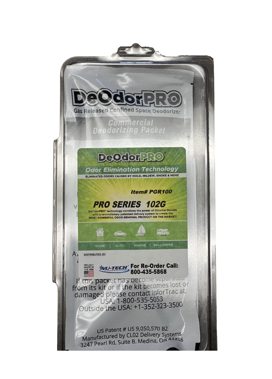 CLO2 102g Gas Release Packet/Complete Kit - NuTech Cleaning Systems